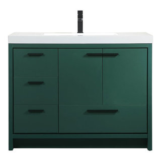 Elegant VF46042MGN 42"Single Bathroom Vanity, Green - Contemporary ...