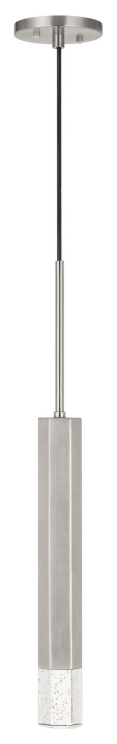 1 Light Pendant, Glass Diffuser, Gun Metal - Transitional - Pendant ...