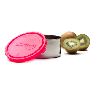 U Konserve Stainless Steel and Neon Pink 16 Ounce Round Food Container ...