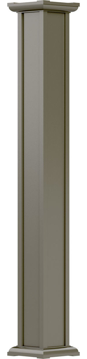 6" x 8' Endura-Aluminum Acadian Style Column, Square Shaft, Textured ...