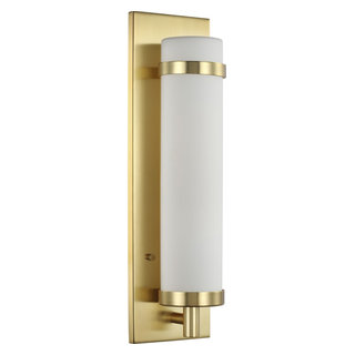 Hartwick Collection Satin Brass 1-Light Wall Sconce - Transitional ...