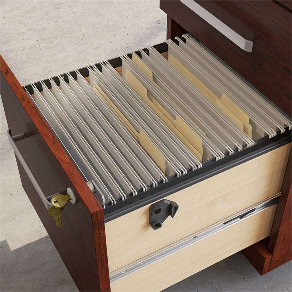 Pemberly Row Engineered Wood 3-Drawer Mobile Filing Cabinet in Classic ...