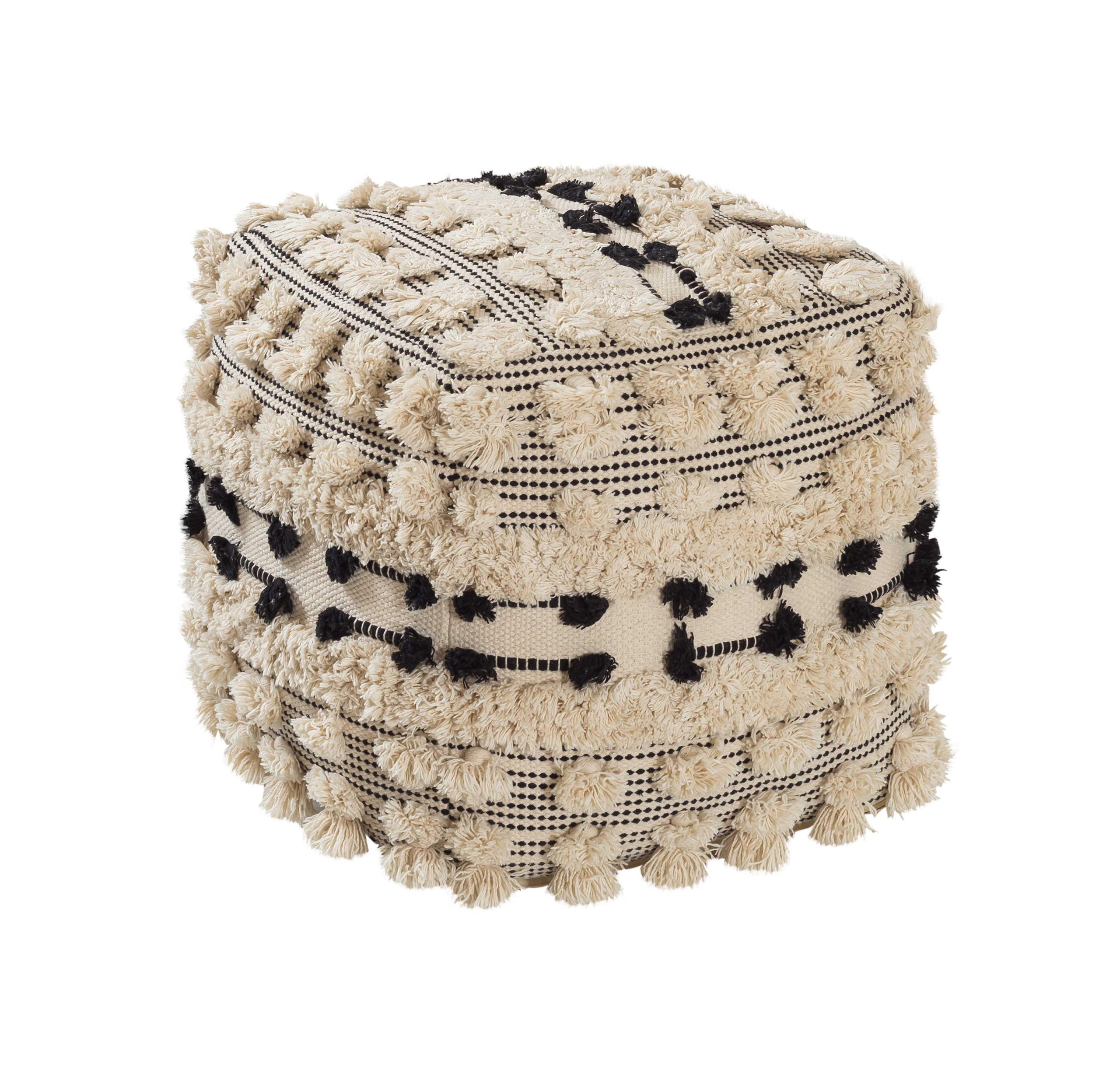 Balhi Cotton Pouf - Scandinavian - Floor Pillows And Poufs - by First of a Kind USA Inc | Houzz