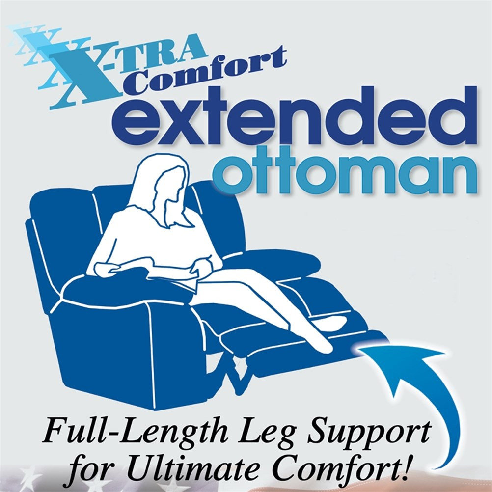 Catnapper Cochran Oversized Extension Footrest Rocker Recliner in Gray ...