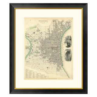 Philadelphia, Pa, 1840, 23"x1.5"x26", 28"x1.5"x32" - Traditional ...