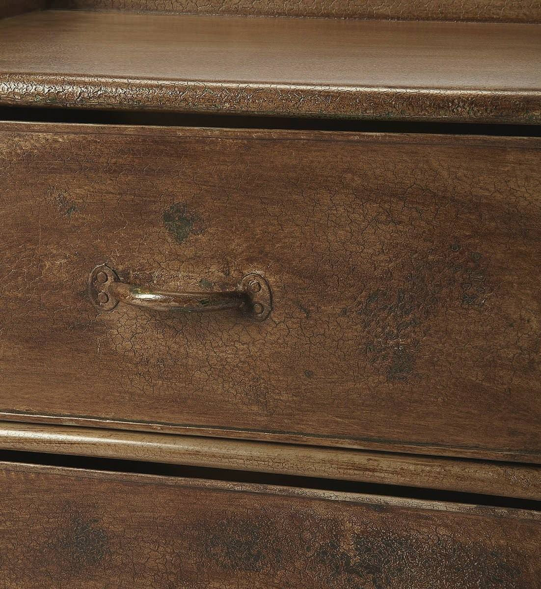 Industrial Style Bronze End Table with Drawers - Industrial - Side ...