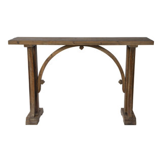 Contemporary Pine Architectural Console Table - Transitional - Console ...