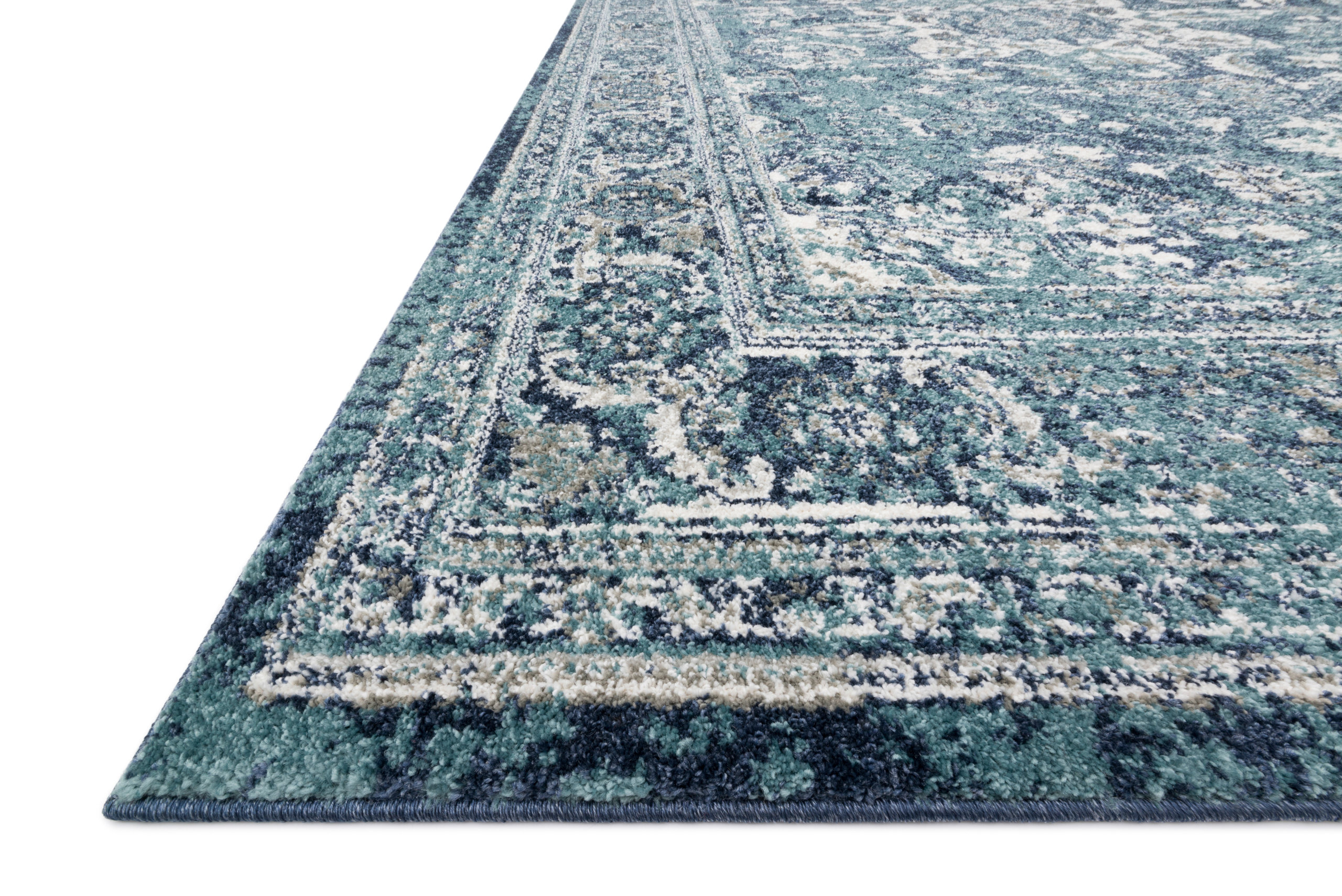Loloi Joaquin Joa-01 Vintage and Distressed Rug, Ocean and Ivory, 2'7 ...