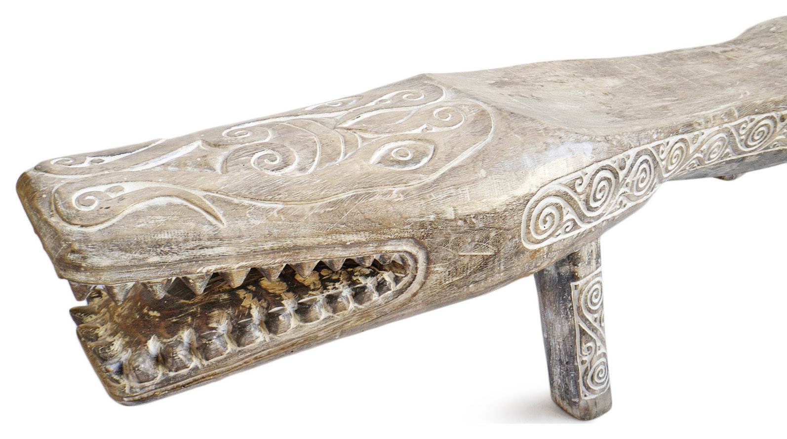 Crocodile Log Bench - Southwestern - Outdoor Benches - by Design Mix ...