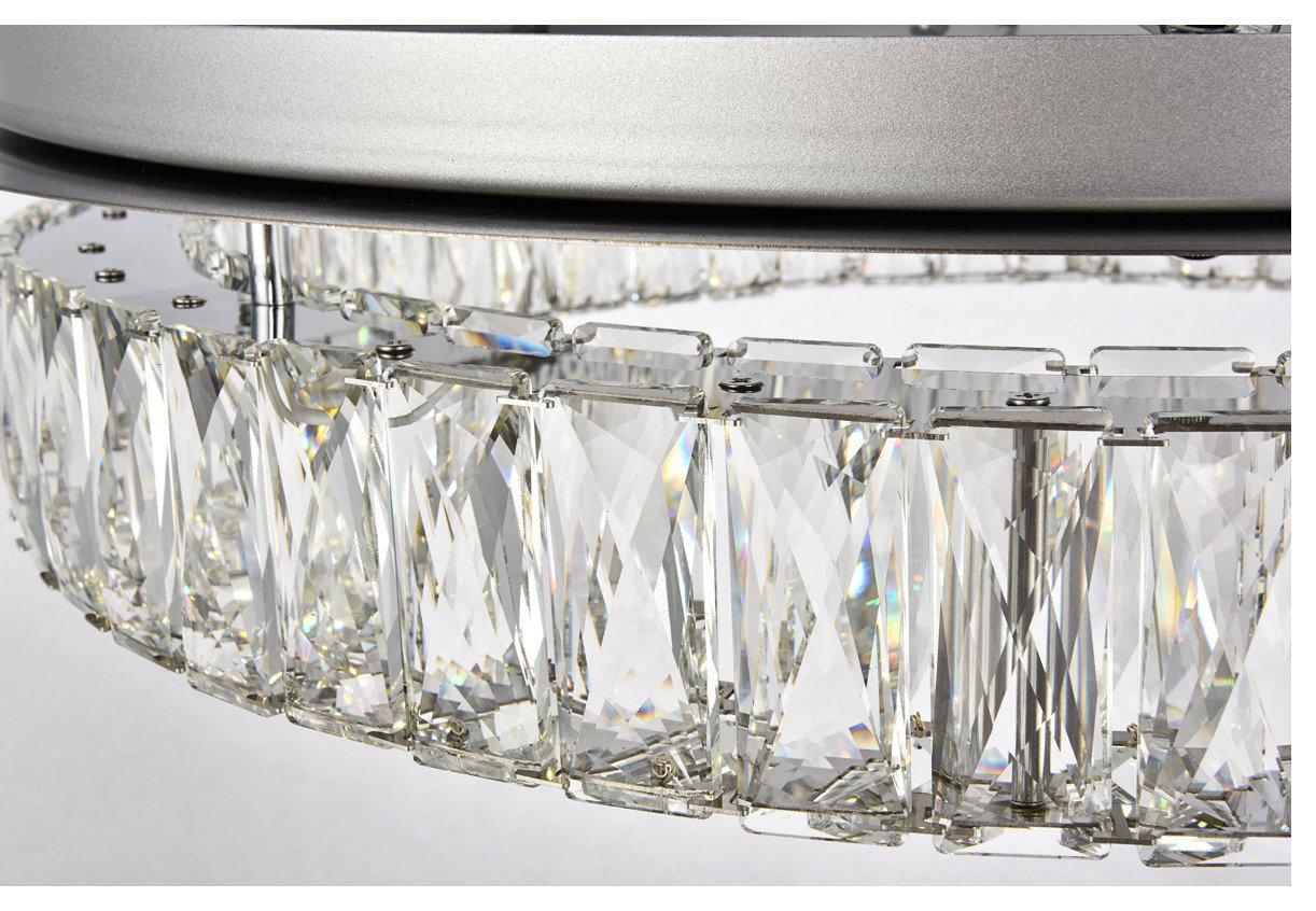 Monroe 1 Light Flush Mount, Chrome - Contemporary - Flush-mount Ceiling ...