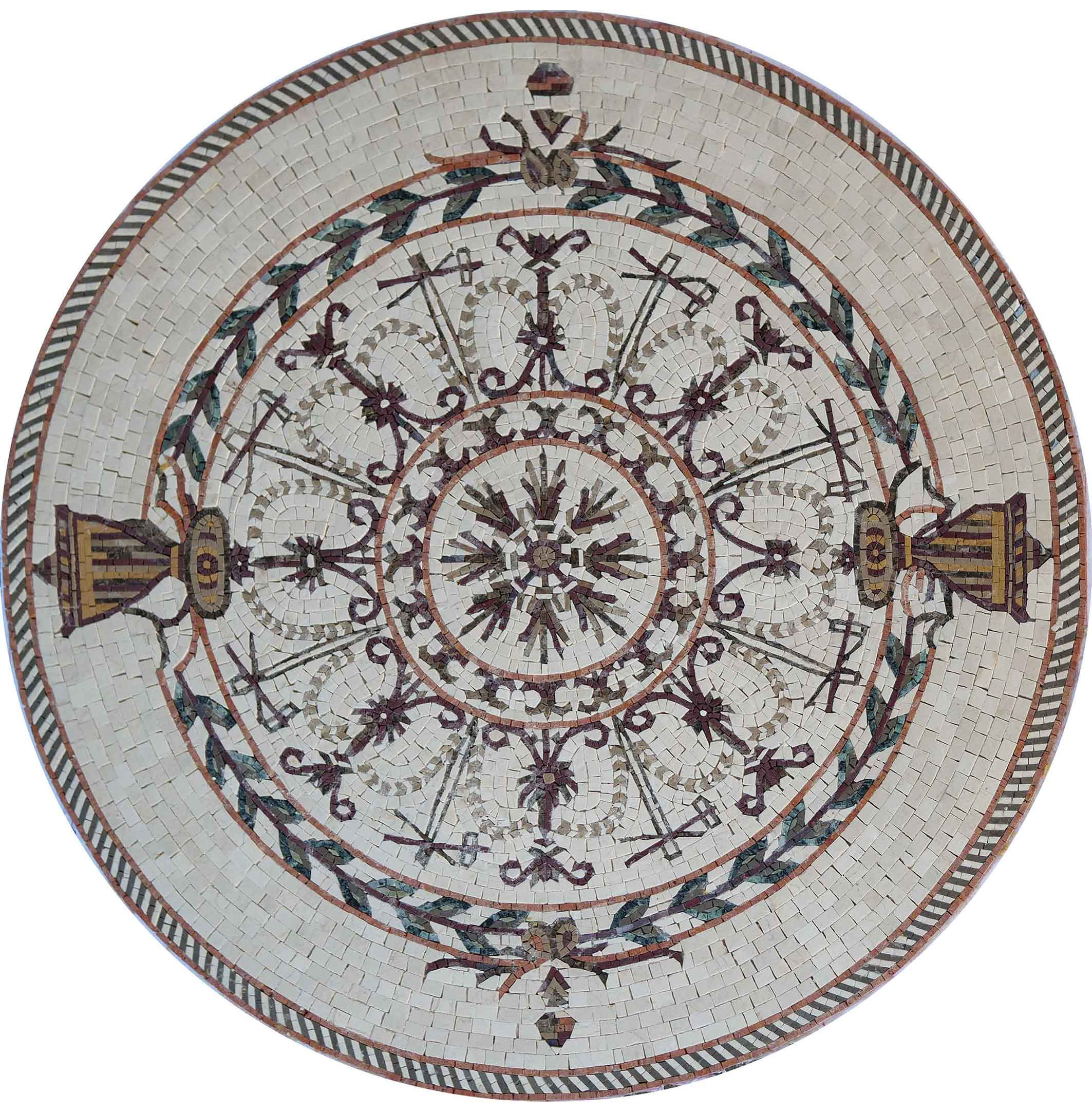 Mosaic Medallion - Ancient Medallion, 84" x 84" - Traditional - Tile ...