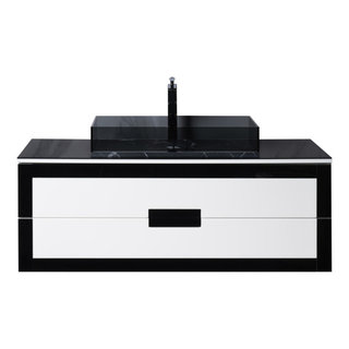 Roco Luxury Bathroom Vanity, Black and White, 48" - Modern - Bathroom ...