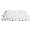 Carrara Herringbone Tile Venato Carrera Marble Mosaic Honed 1x2, 1 ...