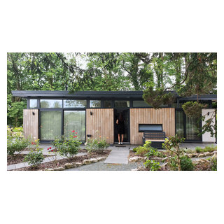 Chestnut Cladding with Flat Roof - Contemporary - Exterior - Other - by ...