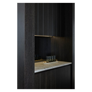 Stunning dark and moody bar - Modern - Home Bar - Auckland - by ...