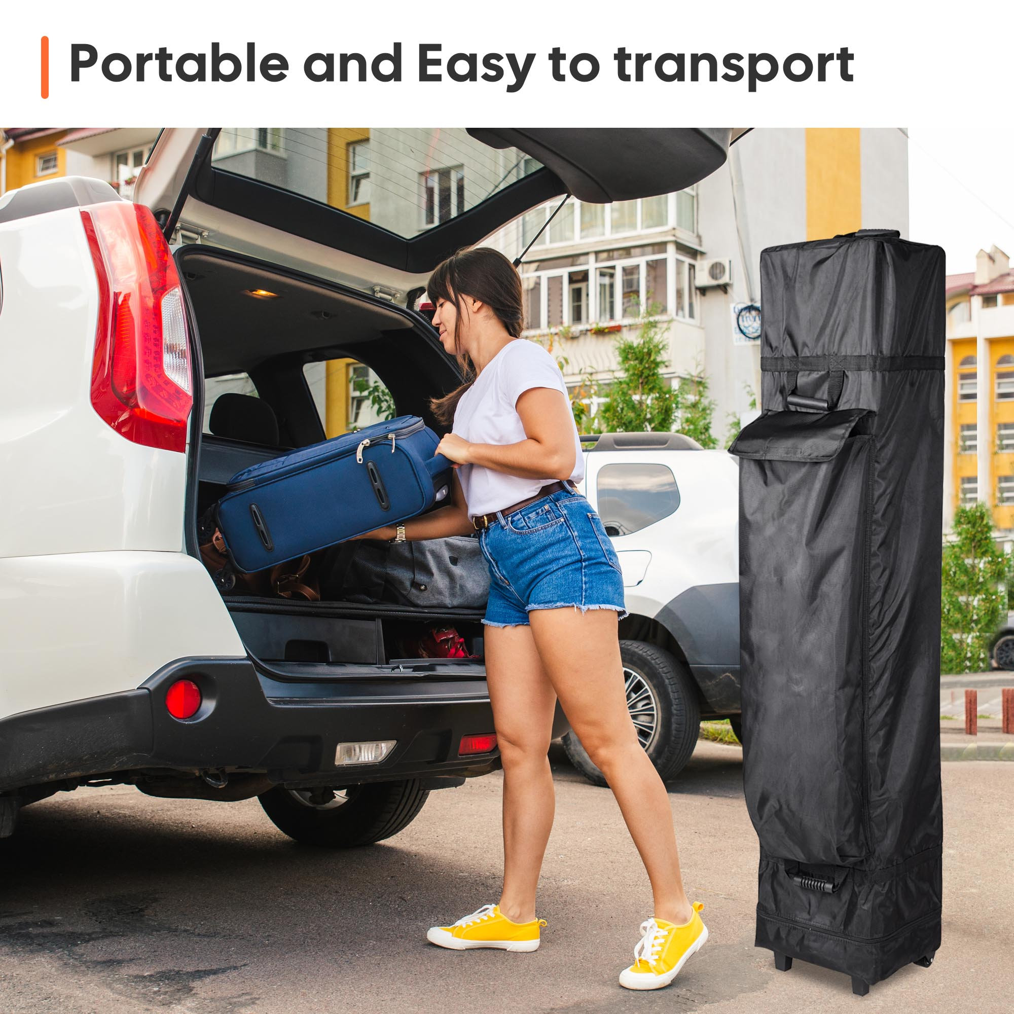 Universal Canopy Carry Bag Wheeled Pop Up Storage Case for 10x10'/10x15 ...