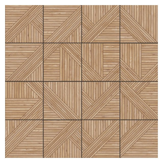 Tangram Wood Oak Porcelain Floor and Wall Tile Sample - Wall And Floor ...