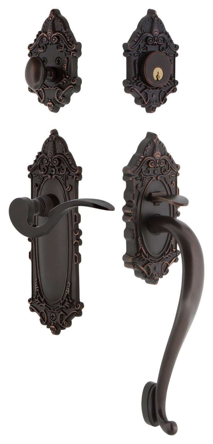 Nostalgic Warehouse Victorian Plate S Grip Entry Set Manor Lever ...