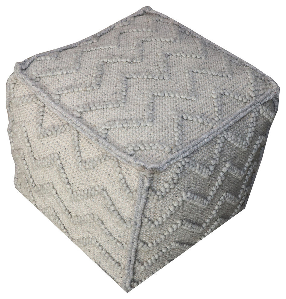 Garnet Pouf, Stone - Scandinavian - Floor Pillows And Poufs - by Moti | Houzz