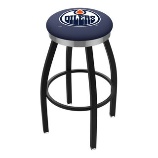 Holland L8B2C Edmonton Oilers 36" Swivel Bar Stool - Black/Chrome ...