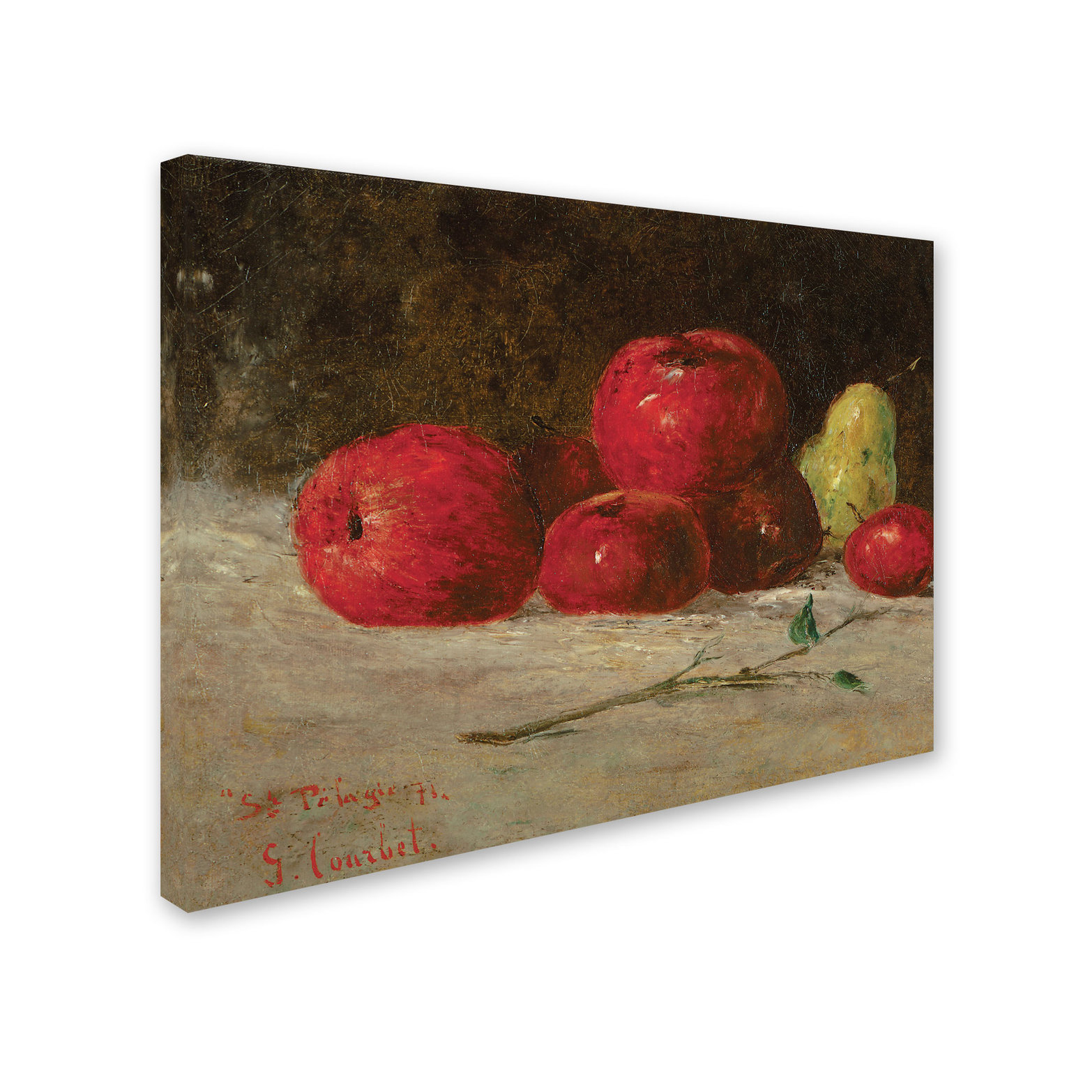 'Still Life Apples and Pears' Canvas Art by Gustave Courbet, 18" x 24 ...