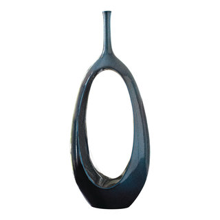 Open Oval Ring Vase, Celestial, Large, Large - Contemporary - Vases ...