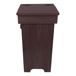 Amish Made Oak Hinge-Top Trash Can - Traditional - Trash Cans - by ...