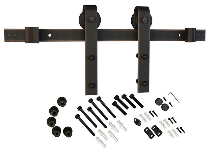 Schlage SD10-6.6 JSTP Strap Mount 78 Inch Sliding Barn Door Track ...