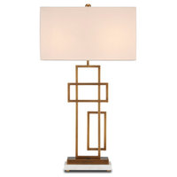 Currey and Company 6000-0834 Parallelogram Brass Table Lamp ...