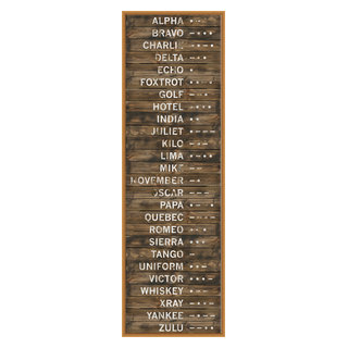Morse Code On Wood, Giclee Reproduction Artwork, 25.75x81.75 ...