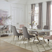 Antoine Upholstered Demi Arm Dining Side Chairs, Set of 2 Side Chair ...