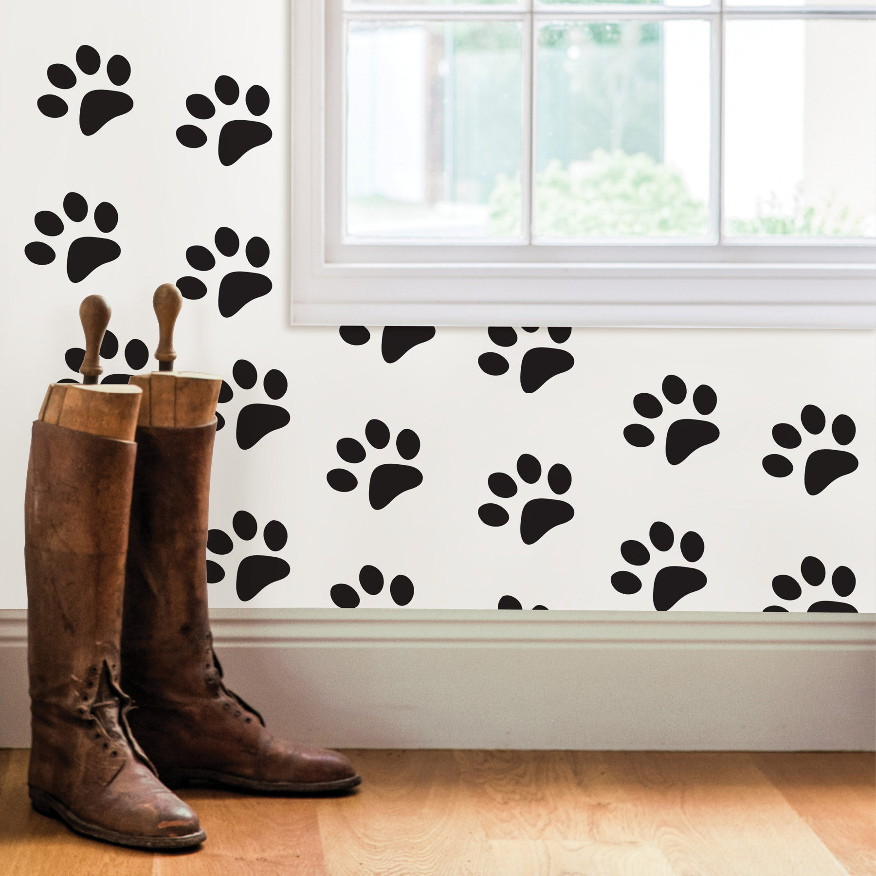 Paw Prints Wall Art Kit - Contemporary - Wall Decals - by Brewster Home ...