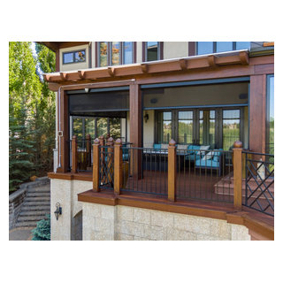 Enclosed Deck With Phantom Motorized Screens - Deck - Calgary - by ...