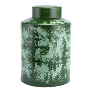 Modern Contemporary Decorative Vase Bottle Jar Decor, Green, Ceramic ...