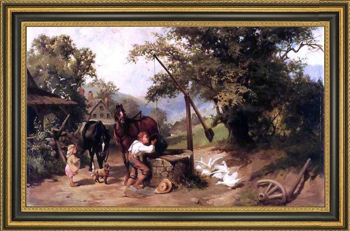 Henry Cariss at The Well Framed Premium Canvas Print, 16"x24 ...