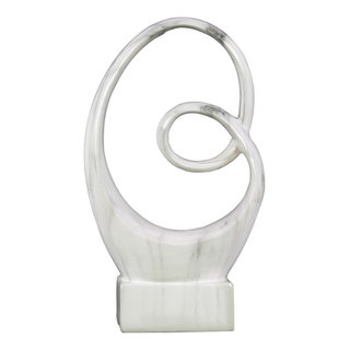 Urban Trends Ceramic Statue With White - Contemporary - Decorative ...