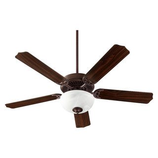 Quorum Capri VIII 2 Ceiling Fan, Oiled Bronze/Faux Alabaster ...