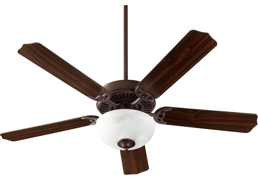 Quorum Capri VIII 2 Ceiling Fan, Oiled Bronze/Faux Alabaster ...