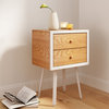 Universal Expert Abacus 2 Drawer Side Table Modern Oak and White ...