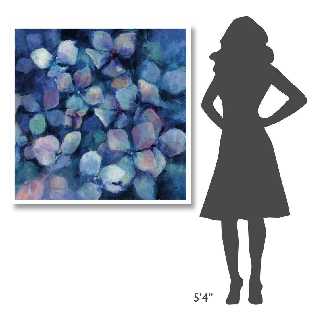 "Midnight Blue Hydrangeas" Digital Paper Print by Marilyn Hageman, 20 ...