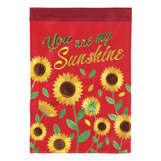 Sunflowers You Are My Sunshine Flag, Large - Traditional - Flags And ...