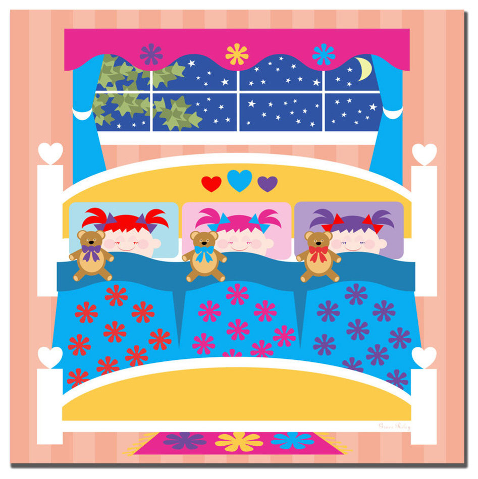 'Sweet Dreams' Canvas Art by Grace Riley, 14" x 14" - Contemporary ...