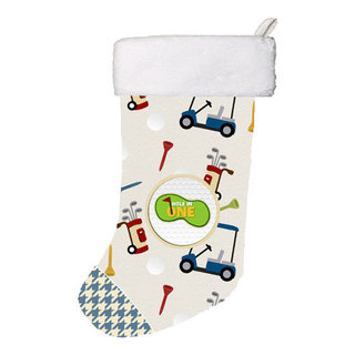 Golf Hole In One Christmas Stocking - Contemporary - Christmas ...