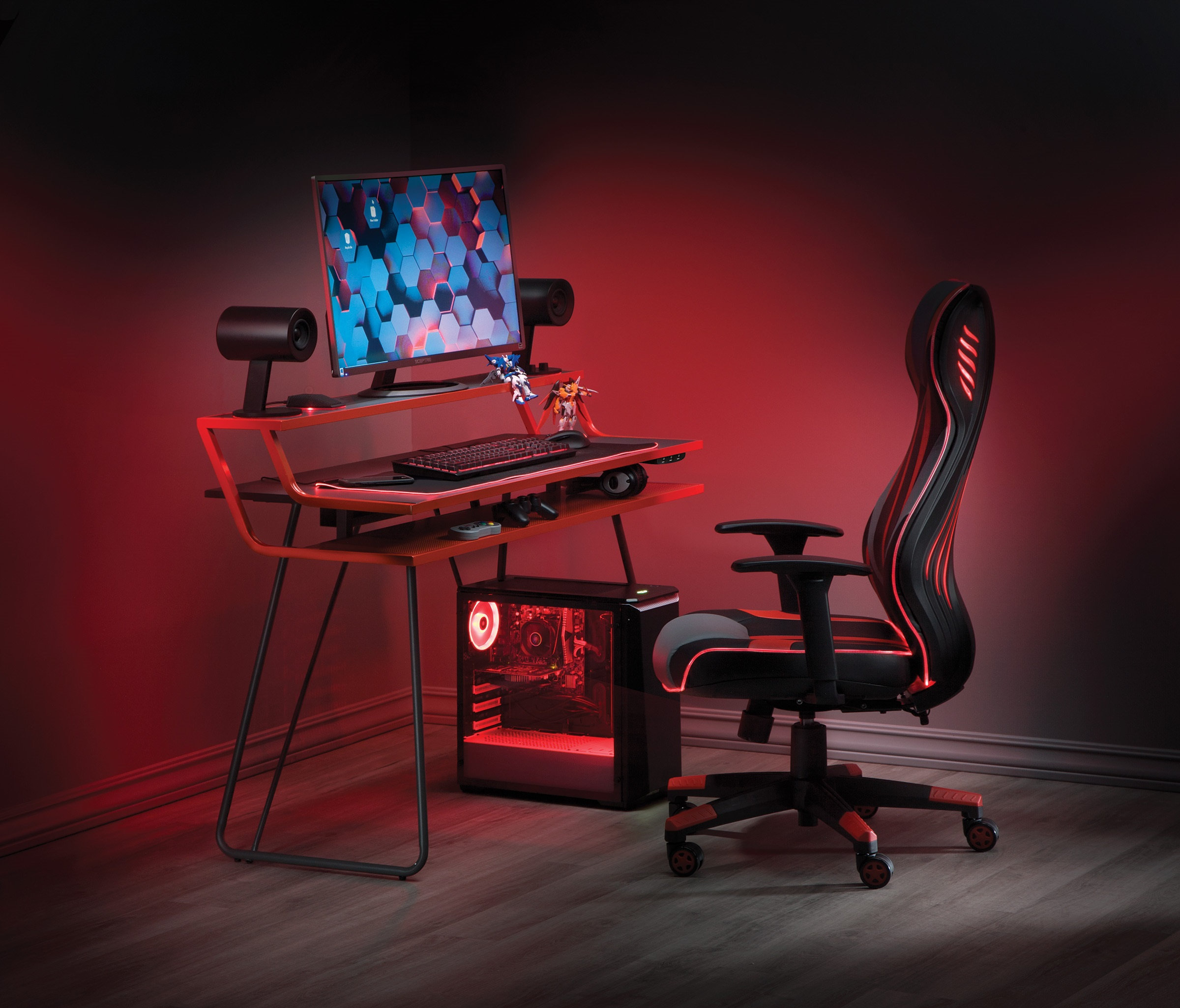 Glitch Battlestation Gaming Desk - Contemporary - Desks And Hutches ...