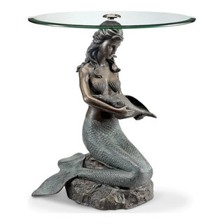 SPI Mermaid End Table, 24 inches - Beach Style - Side Tables And End ...