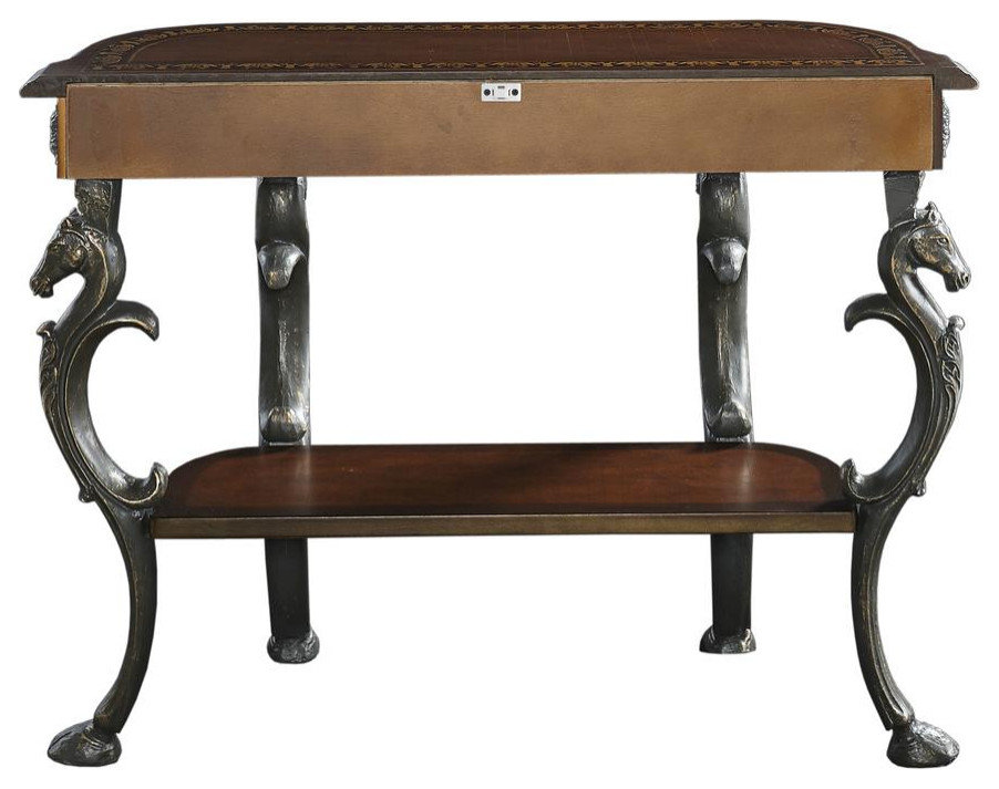 Masterpiece Floral Demilune Console Table with Horse head, Hoofed-foot ...