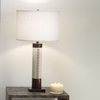 Contemporary White Hair on Hide Table Lamp 32 in Oil Rubbed Bronze ...