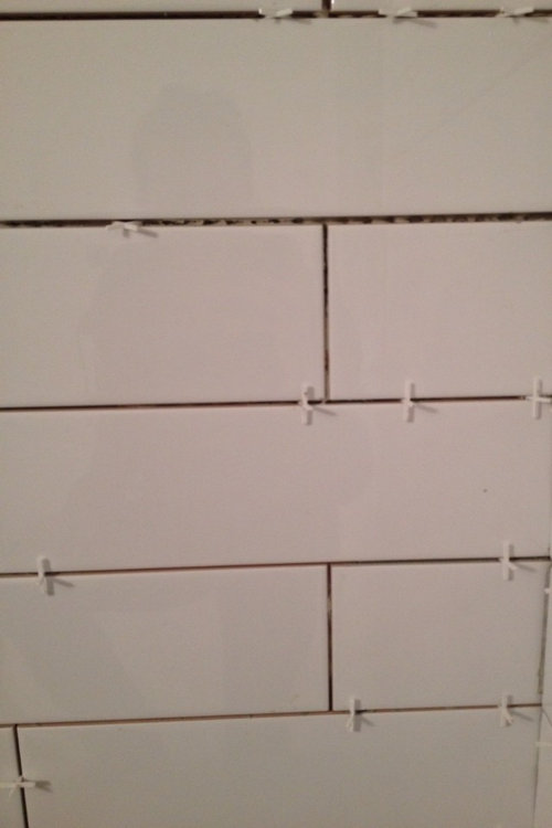 Spaces between tiles