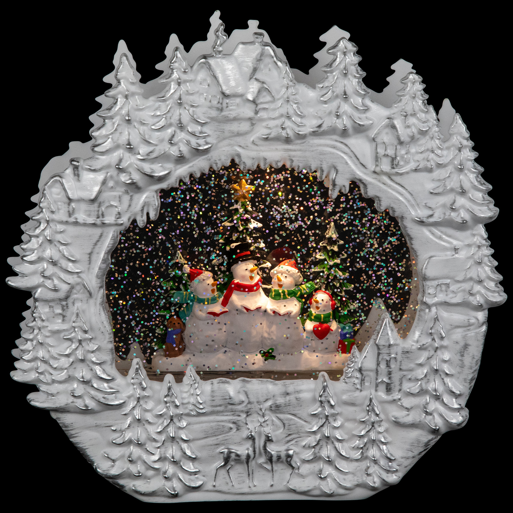 LED Lighted Caroling Snowmen Christmas Snow Globe, 9.5" - Modern ...