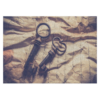 Vintage Keys Area Rug, 5'0"x7'0" - Contemporary - Novelty Rugs - by ...